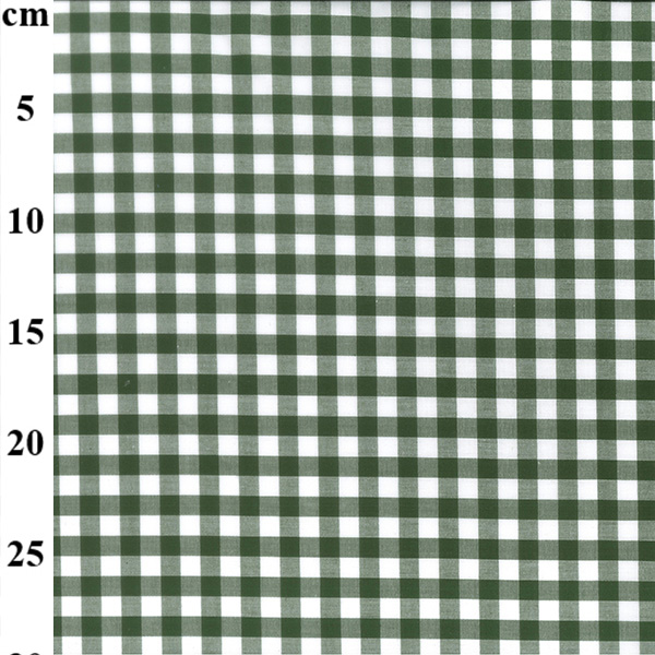 Gingham rutet flaskegrønn-hvit rutevev 9 mm - Spødet