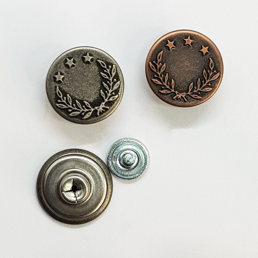 Jeansknapp 17 mm Laurel - flere farger - Spødet